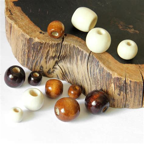 Missxiang деревянные бусины с большим отверстием, свободные бусины diy ...