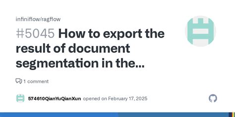 How To Export The Result Of Document Segmentation In The Knowledge Base To Local · Issue 5045