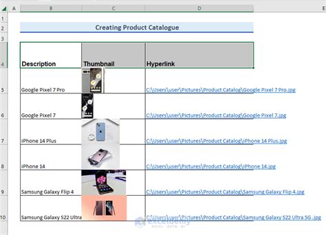 How To Create A Product Catalog In Excel Methods