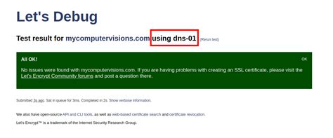 lets encrypt validation failed for these domain s support