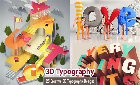 Daily Inspiration 60 Creative 3D Typography Design Ideas For Your