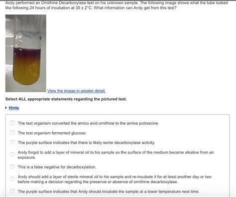 Decarboxylation Test