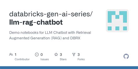 Github Databricks Gen Ai Seriesllm Rag Chatbot Demo Notebooks For Llm Chatbot With Retrieval
