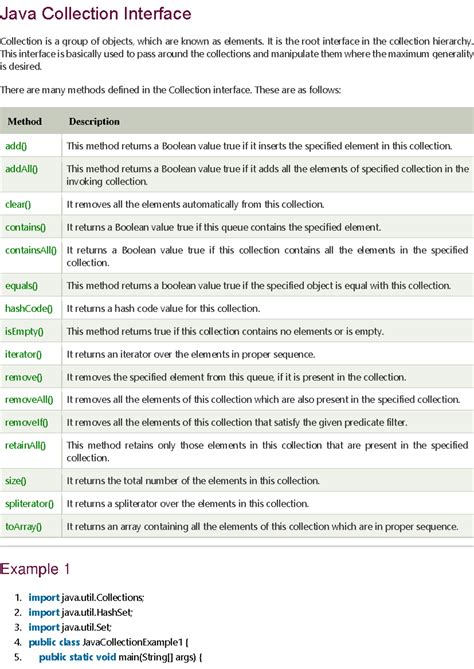 Java Collection Interface Java Collection Interface Collection Is A