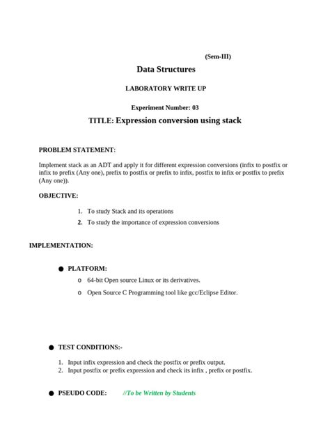 Lab Assignment 3 Expression Stack Pdf