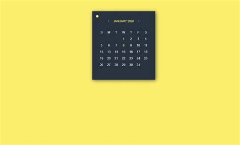 JavaScript Calendar Design Code Examples OnAirCode