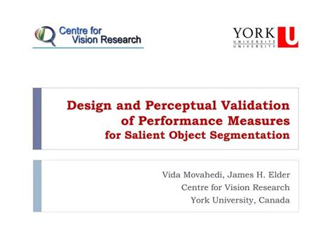 Ppt Design And Perceptual Validation Of Performance Measures For