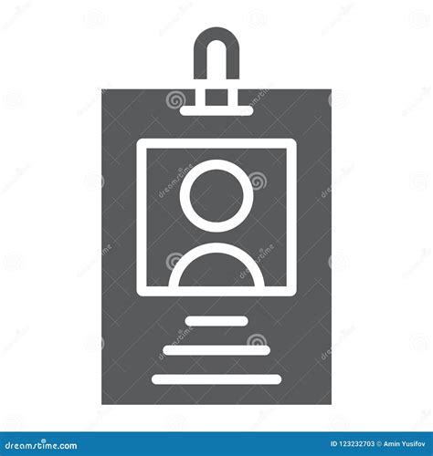 Office Badge Glyph Icon Office And Work Stock Vector Illustration Of