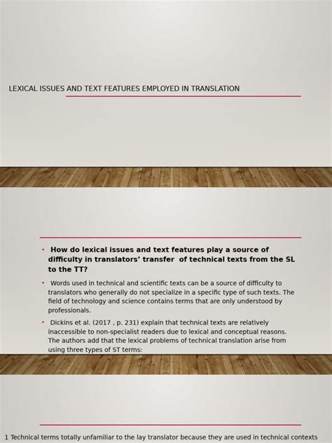 Lexical Issues And Text Features Employed In Translation Pdf