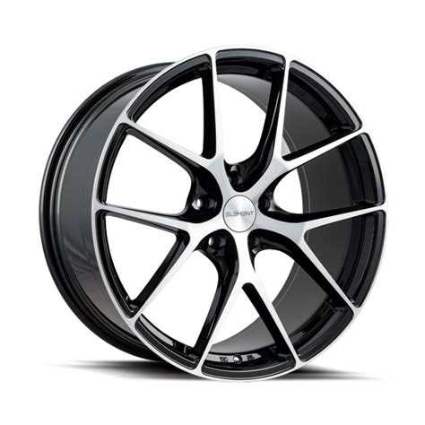 Element El44 20x9 5x120 Black With Machined Face 35mm Wheels