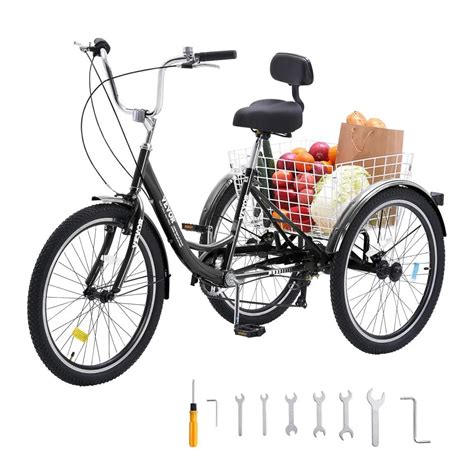 Ss002 3b Stable 26 Inch Carbon Steel Adult Tricycle For Safe Riding