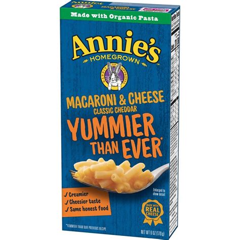 Annies Macaroni And Cheese 6oz Cheddar Mac And Cheese Macaroni