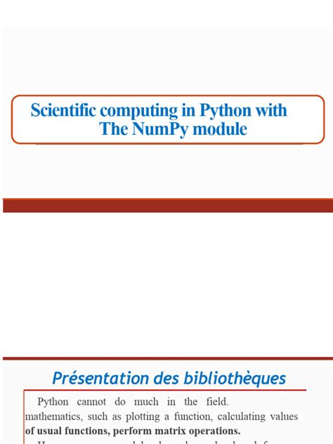 Numpy Essential Guide For Python Math Pdf Matrix Mathematics