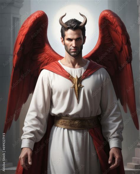 Lucifer Before The Fall Realistic Portrait Of A Biblical Figure With