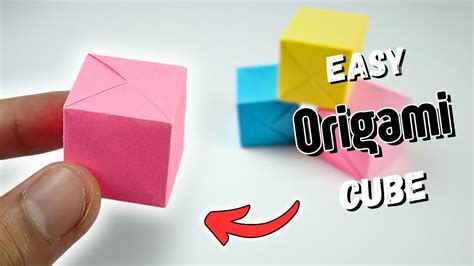 Origami Cube One Sheet How To Make An Easy Origami Cube Modular