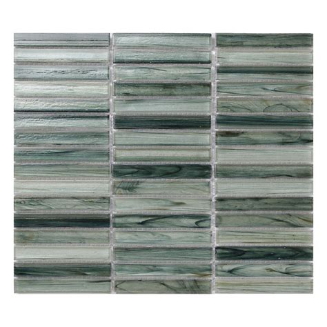 Kora Verde Stack Glass Mosaic Floor And Decor