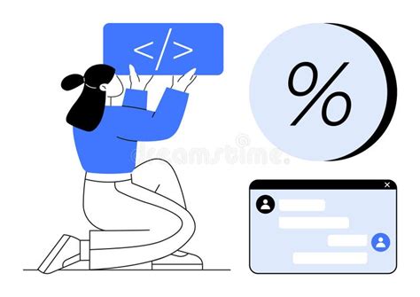 Software Developer Working On Code With Messaging Interface And