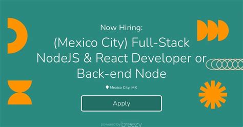 Mexico City Full Stack Nodejs And React Developer Or Back End Node At Austin Software