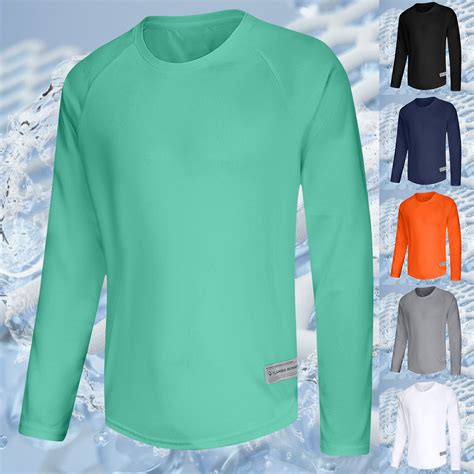 Uveasisha Mens Long Sleeve Shirts Mesh Breathable Athletic Shirts For Hiking Running Workout