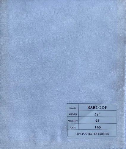 Plain Solids Cloth Barcode Fabric Polyester Gsm 50 100 Gsm At ₹ 70 Meter In Surat