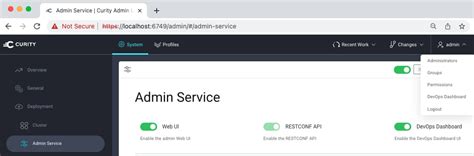 Running The Devops Dashboard Curity Identity Server
