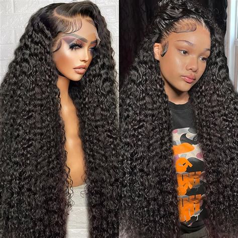 Honxixi Deep Wave Lace Front Wigs Human Hair Hd 13x4