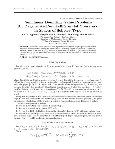 Pdf A Semilinear Non Classical Pseudodifferential Boundary Value