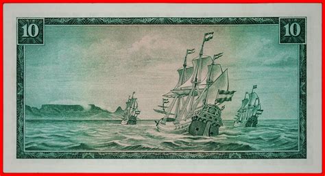 Jan Van Riebeeck 1619 1677 South Africa★10 Rand 1975 1976 Ships 1966 1976 Unc For Sale