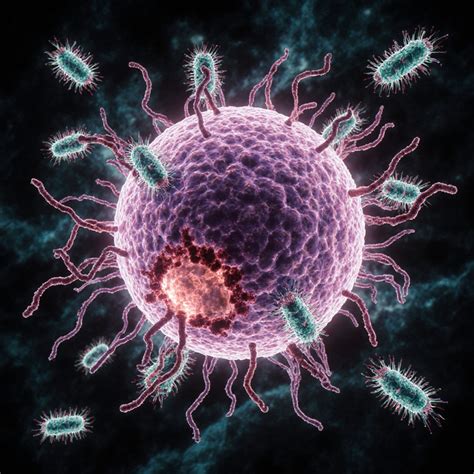 Bacteria Attacking Human Cell Stable Diffusion Online