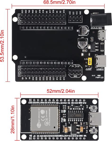 Placa De Desarrollo Usb Aitrip Esp Wroom 32 Esp32 Esp 32s Tipo C Usb Tipo C Usb Ch340c Wifi