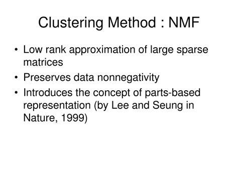 PPT A Clustering Method Based On Nonnegative Matrix Factorization For Text Mining PowerPoint