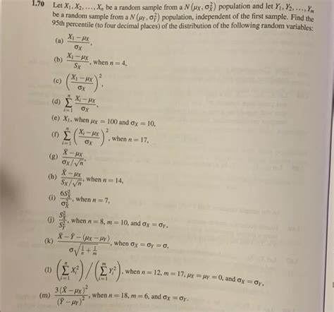 Solved 170 Let X1 X2 X Be A Random Sample From A N Ux