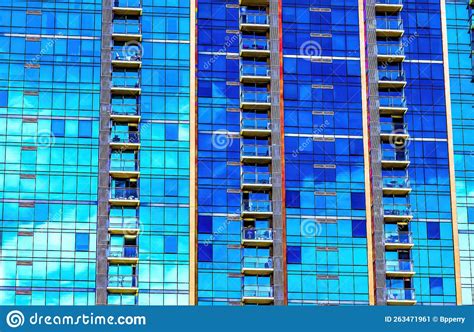 Edificio Azul Abstracto Centro Honolulu Hawaii Imagen De Archivo