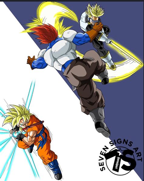 Discover More Like Dbz Adult Ssj Trunks And Goten Vs Android 13 Oc