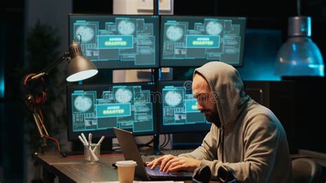 Programmer Hacking On Computers Stock Image Image Of Phishing Virus