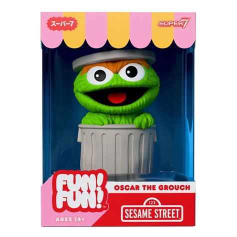 Sesame Street Oscar The Grouch Green Fun Fun Vinyl Figure