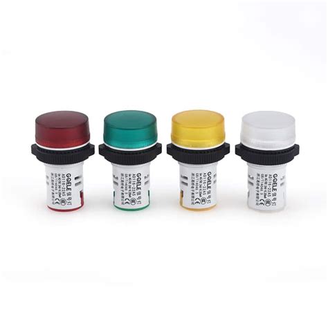 Ad116 22as High Quality Φ22 Led Pilot Light With Blackandyellow Shell And
