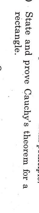 State And Prove Cauchys Theorem For A StudyX