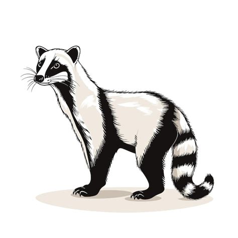 Ilustración De Arte Vectorial De Contorno De Coati Dibujado A Mano