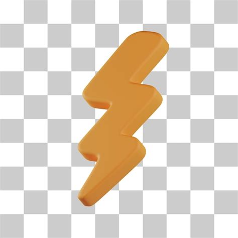 Premium Psd Lightning Bolt 3d Icon