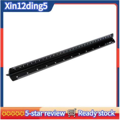 Architectural Régua Triangular De Alumínio 30 Cm Várias Escalas 1 20