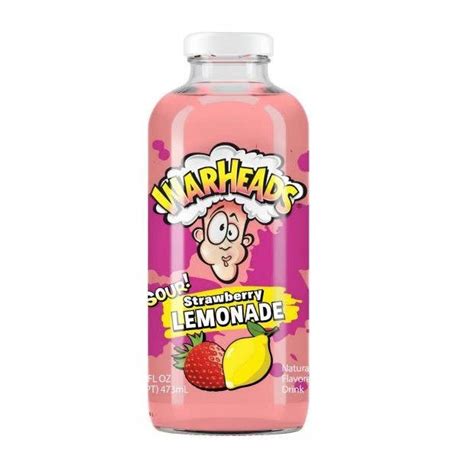 Wholesale Warheads Sour Strawberry Lemonade 16oz Glass 12ct For Your