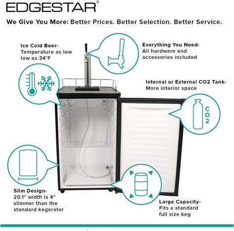 Edgestar Kc2000 Full Kegerator Cooler Home And Garden Decor