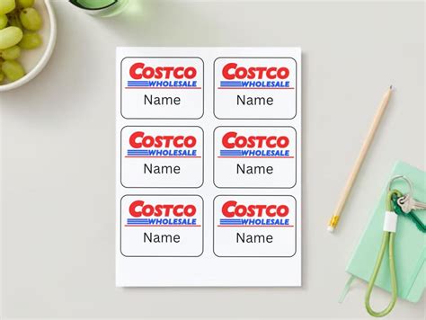 Editable Cost Co Inspired Name Tag Employee Costume Etsy