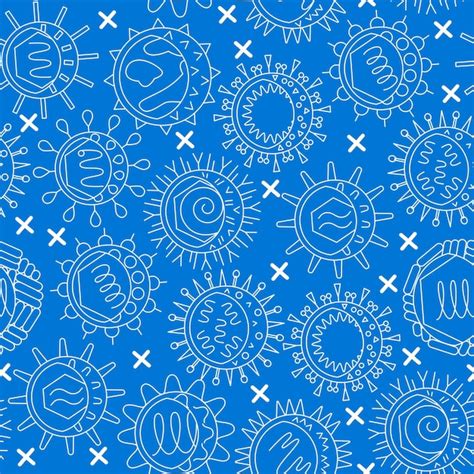 Premium Vector Virus Types Seamless Pattern
