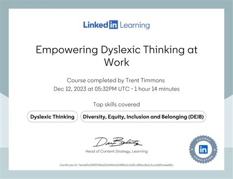 Trent Timmons On Linkedin Certificate Of Completion