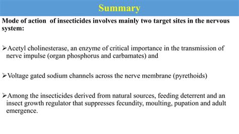 Classification Of Insecticide Based On Mode Of Action 1pdf