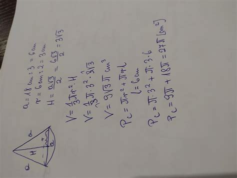 Oblicz Pole Calkowite I Objetosc Stozka Ktorego Przekrojem Osiowym Jest Trojkat Rownoboczny O