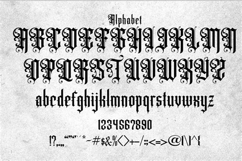 Old English Cursive Font Tattoo