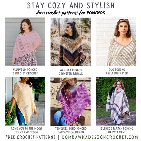 Poncho Crochet Patterns Free Trendy Crochet Ponchos 1001 Patterns